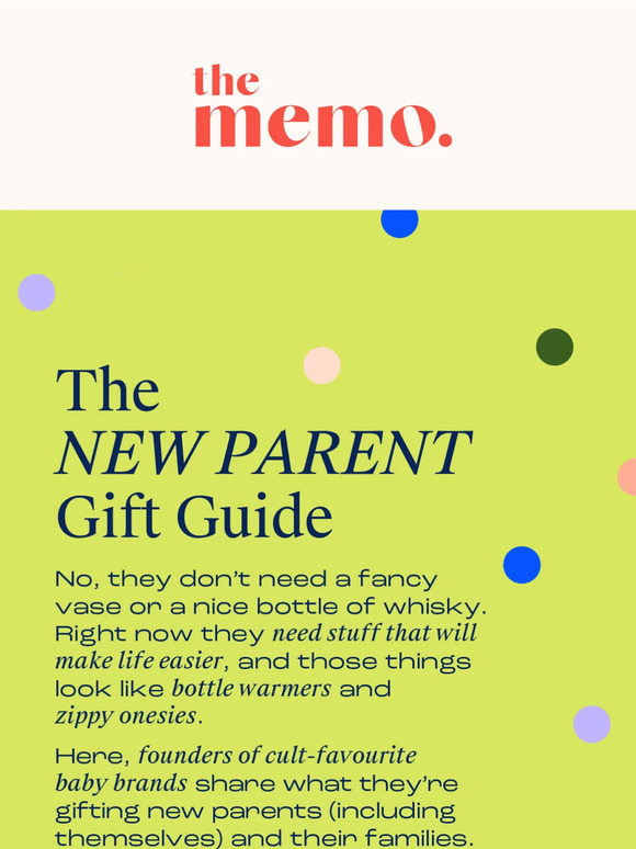 the memo: The New Parent Gift Guide | Milled