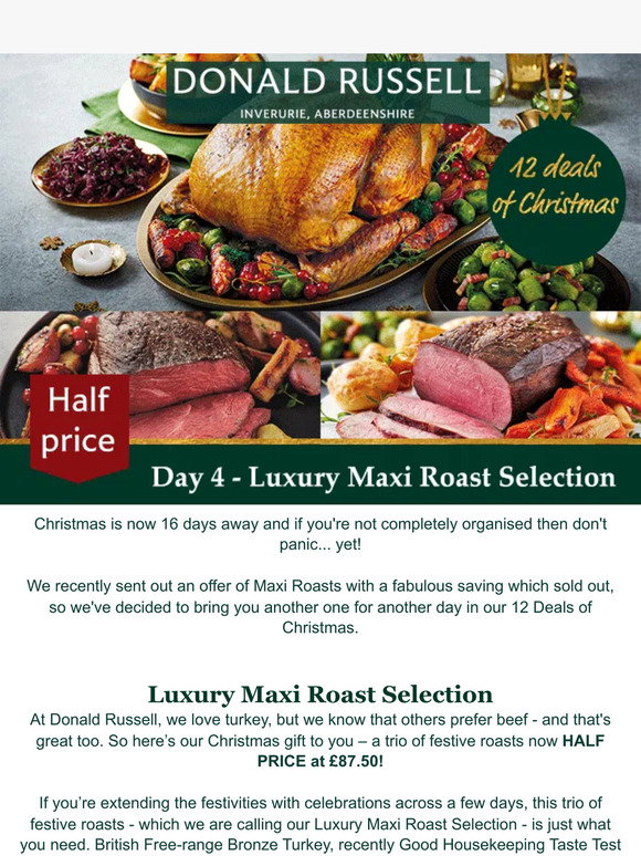 Donald Russell: 12 Deals of Christmas | HALF PRICE Luxury Roasts 💥 | Milled
