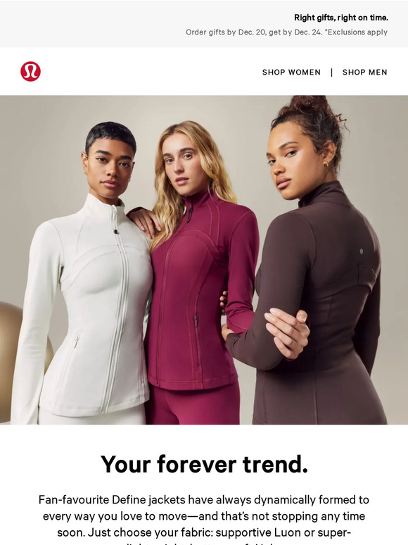 lululemon: Flattering Define will get you everywhere | Milled