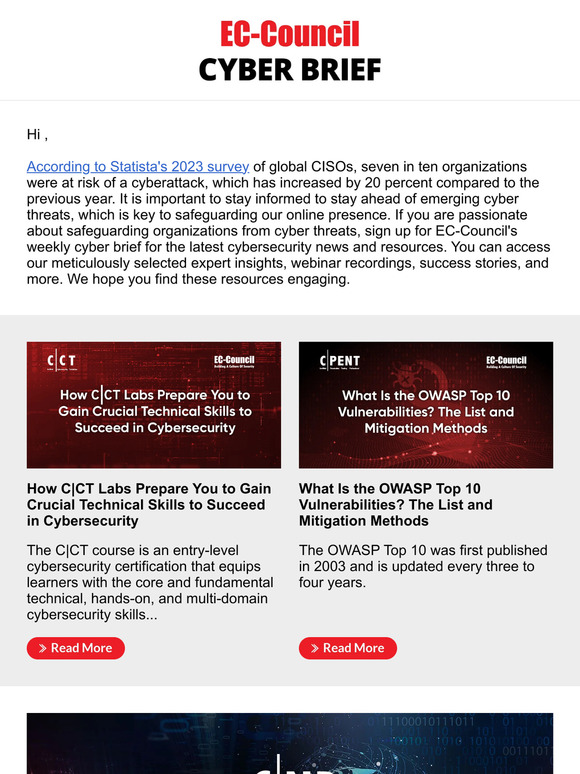 EC Council International Limited: EC-Council's Cyber Brief is Here | Milled