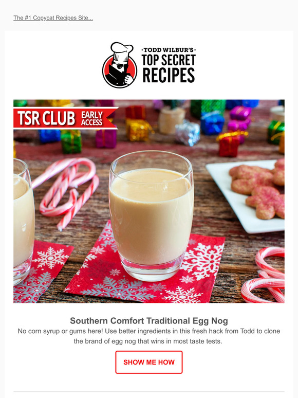 Top Secret Recipes, Inc.: New hack! Southern Comfort Traditional Egg ...