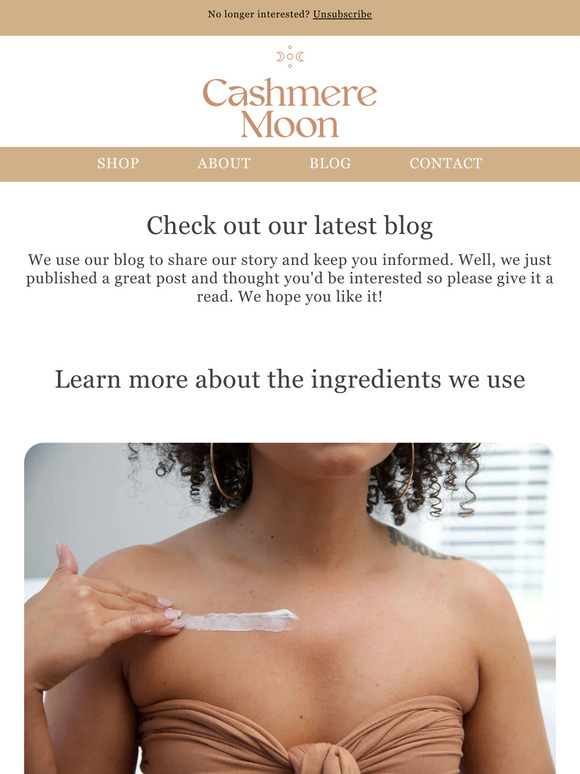 Cashmere Moon: Have you heard of vegetable glycerin? | Milled