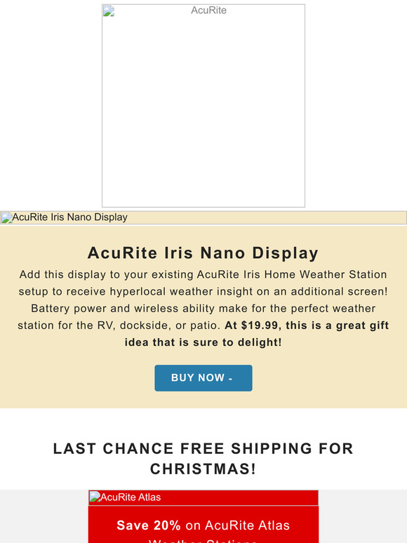 AcuRite: NEW: AcuRite Iris Nano Display | Milled