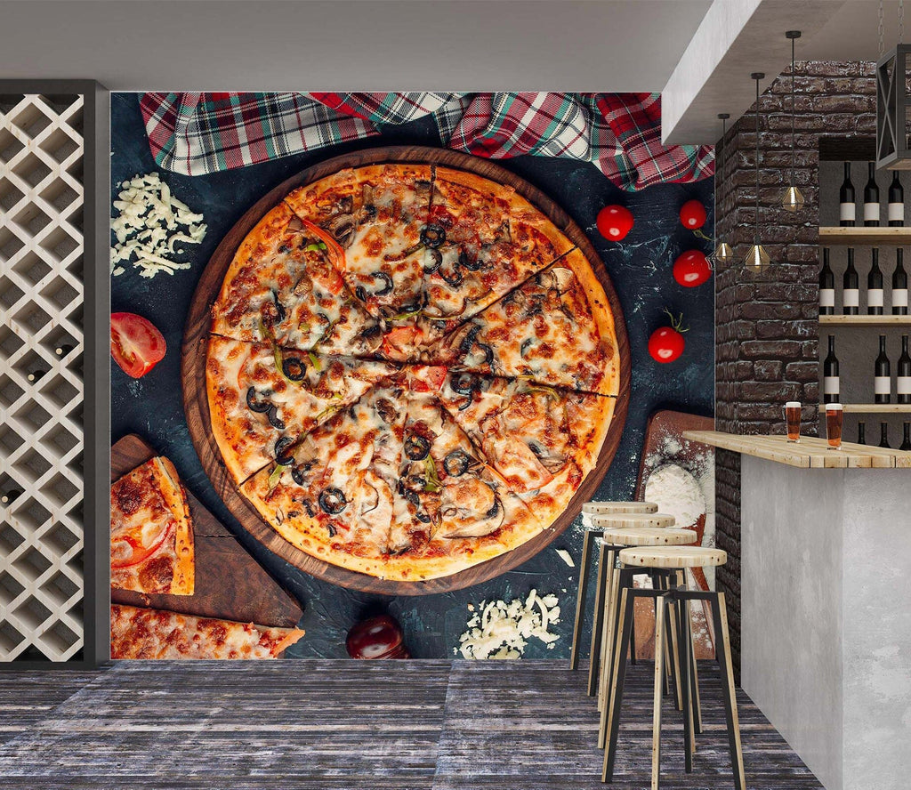 AJ Wallpaper: New Pizza Mural Available! The pizza mural transforms any ...