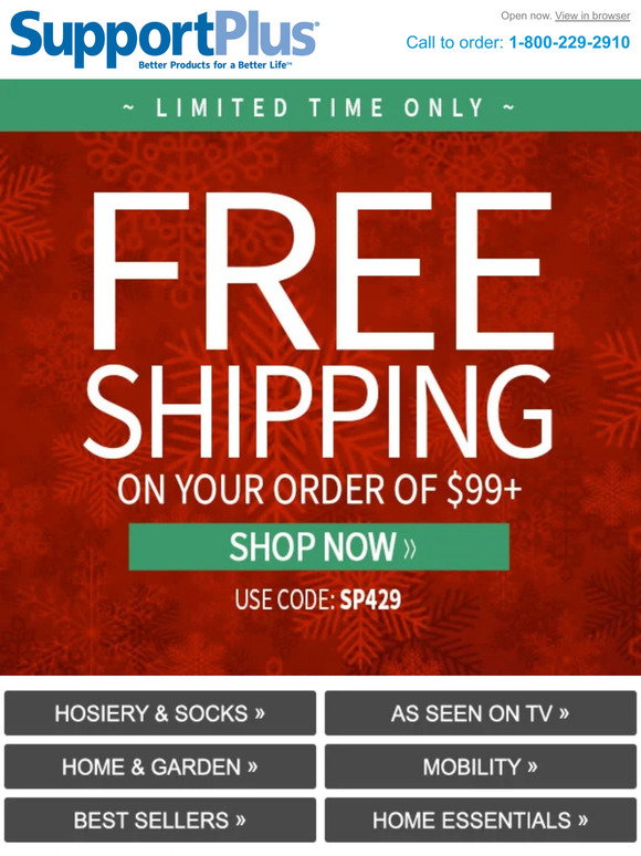Support Plus: Your FREE Shipping Coupon is HERE. | Milled