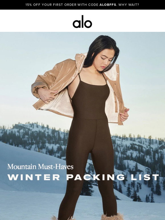 Alo Yoga: Winter packing list | Milled