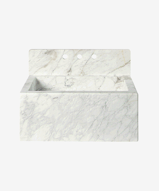 Waterworks: NEW: The Tellaro Floating Stone Sink | Milled