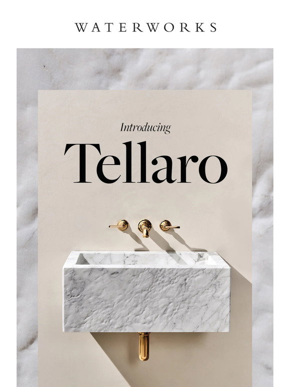 Waterworks: NEW: The Tellaro Floating Stone Sink | Milled
