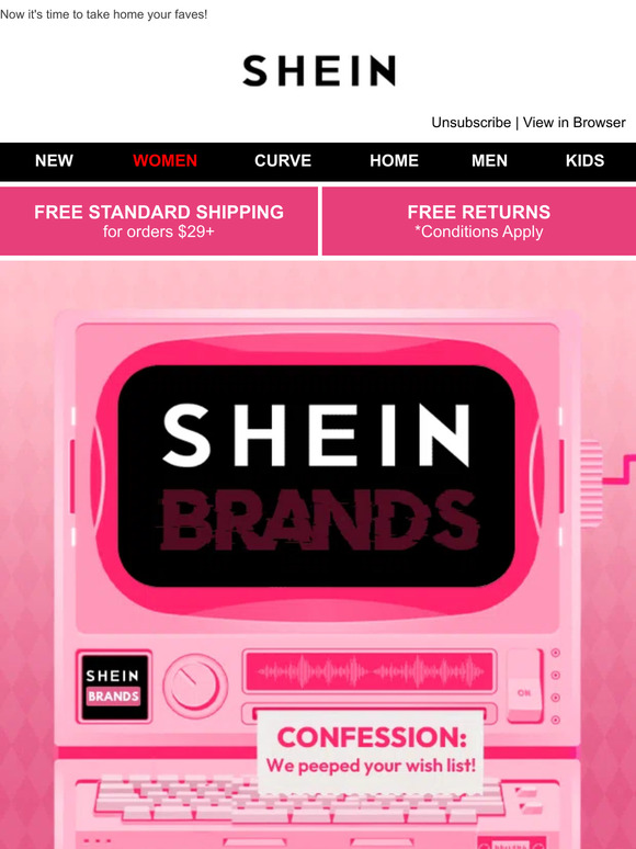 SHEIN: SHEIN BRANDS | CONFESSION: We Peeped Your Wish List 😉 | Milled
