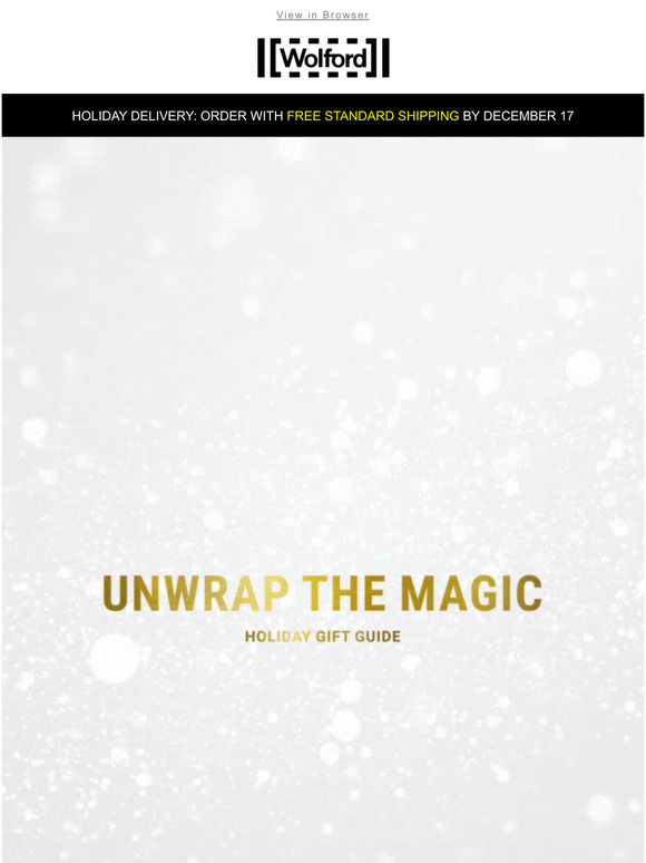 Wolford: Unwrap the magic: it's party time | Milled