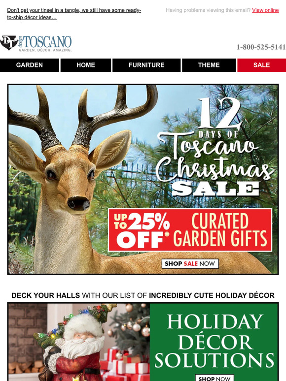 Design Toscano: Make it a December to remember…with up to 25% off ...