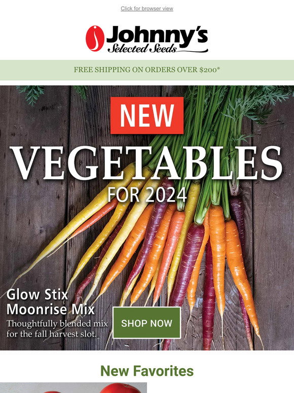 Johnny's Selected Seeds: Over 75 New Vegetable Varieties | Milled