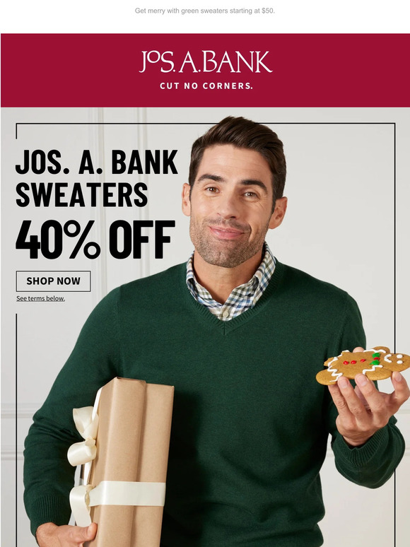 JoS A. Bank: Holiday parties—here's what to wear. | Milled