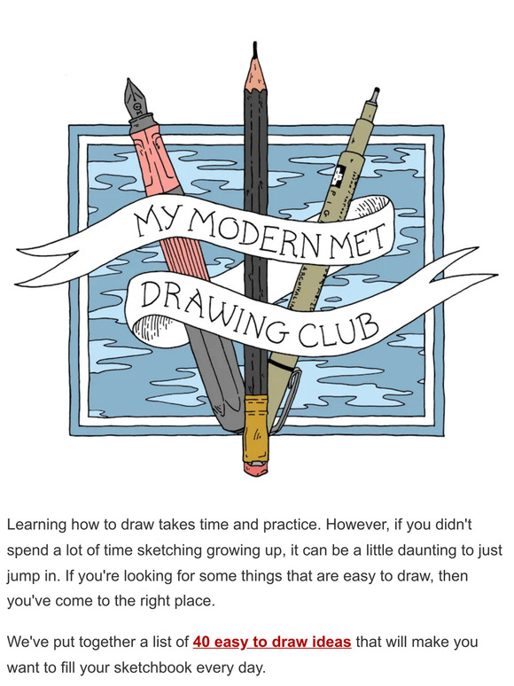 My Modern Met: Easy things to draw right now 💙 | Milled