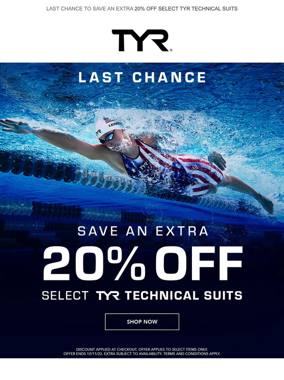 TYR Sport: Final Hours: Save an Extra 20% on already marked down ...
