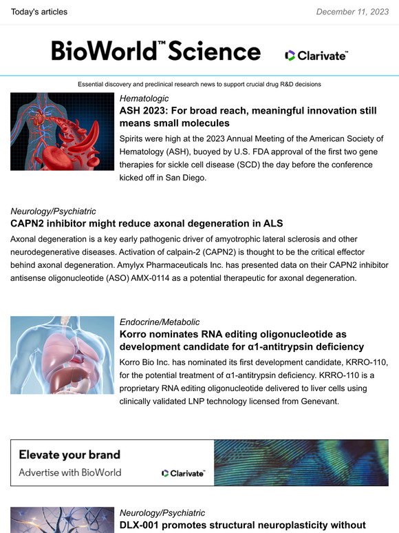 BioWorld: ASH 2023: For broad reach, meaningful innovation still means ...