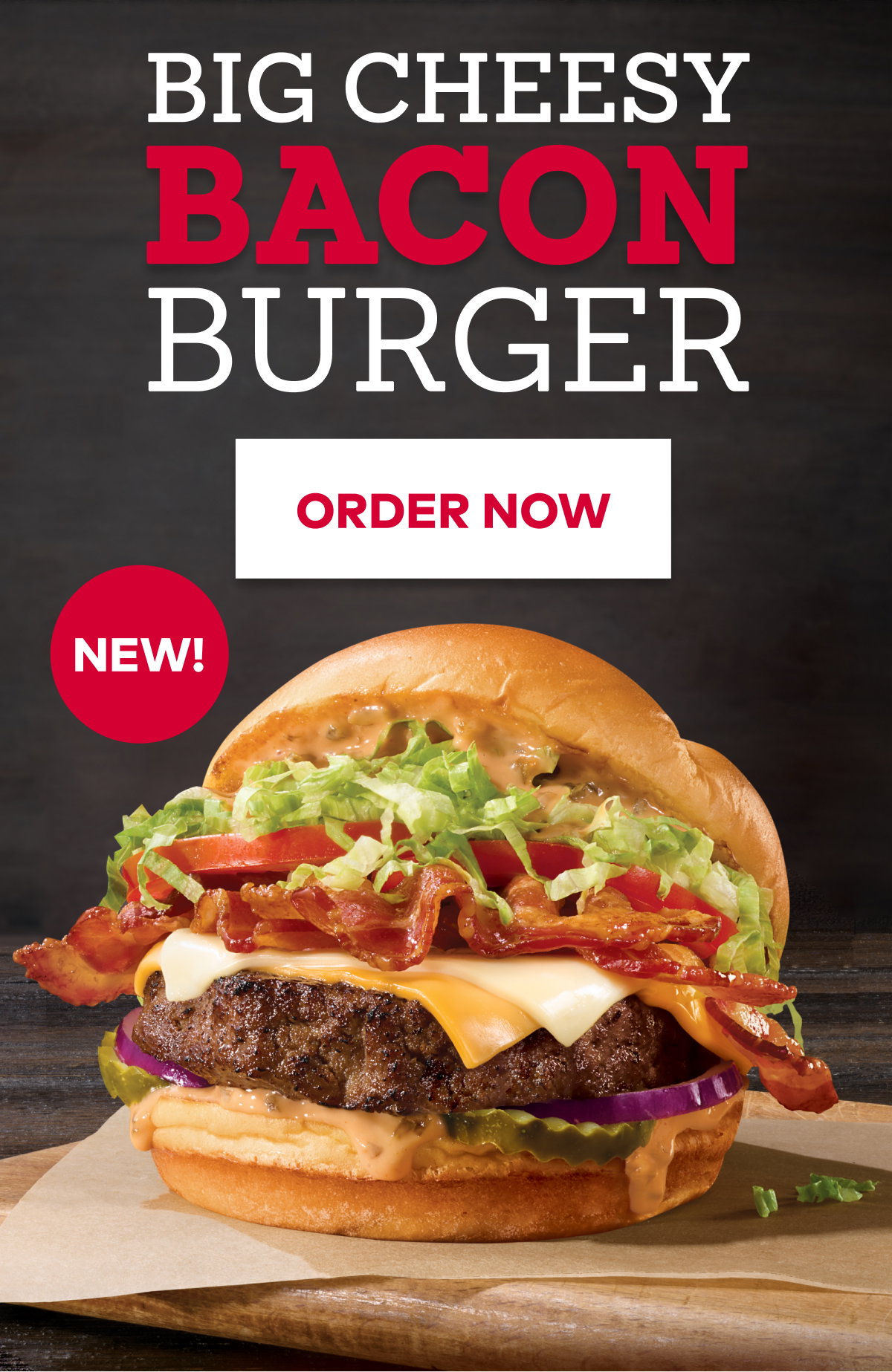 Arby's: Buckle up, it’s our Big Cheesy Bacon Burger. | Milled