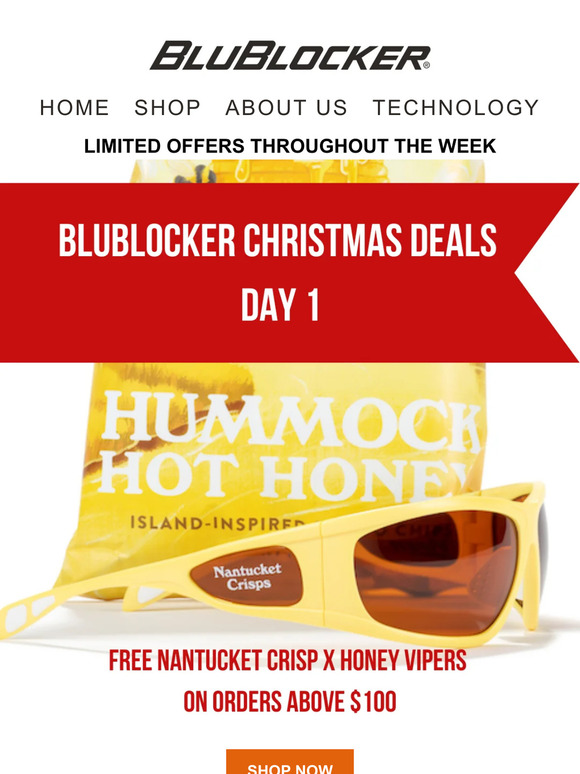 BluBlocker: DAY 1: BluBlocker Days of Giving- Free Honey Vipers | Milled