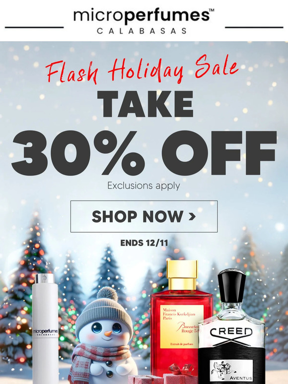 MicroPerfumes: EXTENDED! 30% Sitewide Available 1-More-Day! | Milled