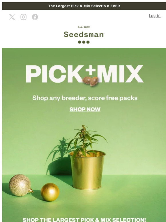 SeedsMan: The Largest Pick & Mix Selection, now available at Seedsman!🌱 ...