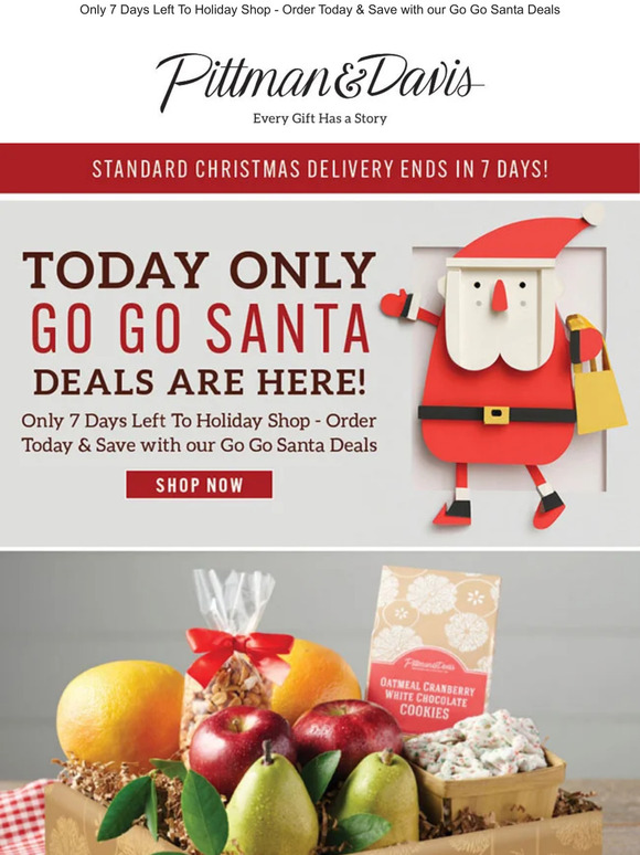 Pittman & Davis: 🎄🎅🏻 Today ONLY - Go Go Santa Daily Deals are Available ...