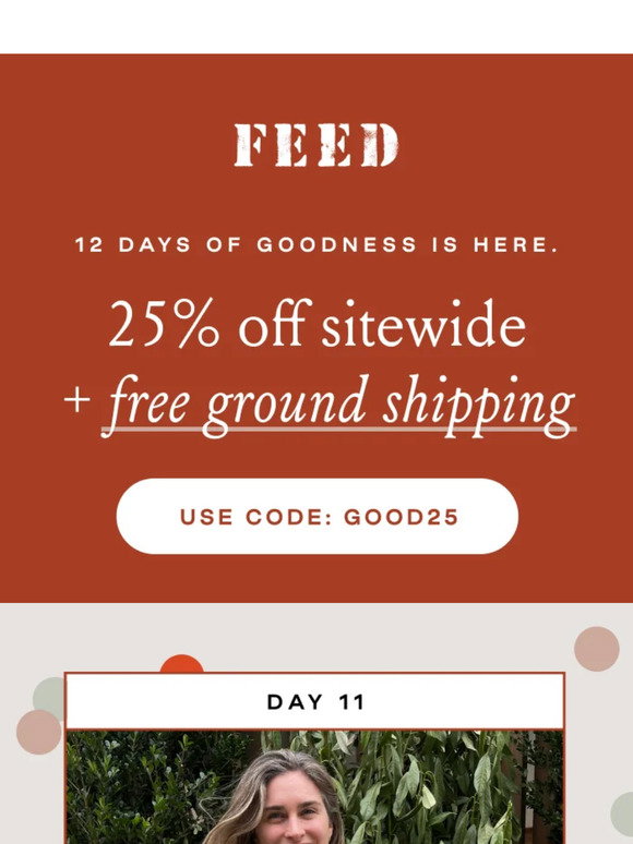 FEED: 25% off + free shipping! | Milled