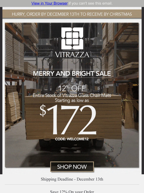 Vitrazza: December 13th Shipping Deadline: Shop Now | Milled