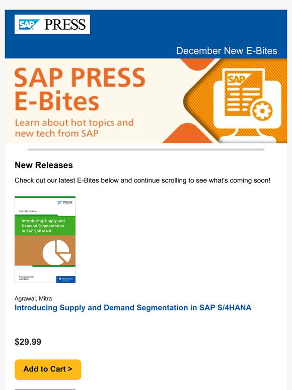 SAP Press: 2 new E-Bites: Learn SAP Profitability and Performance ...