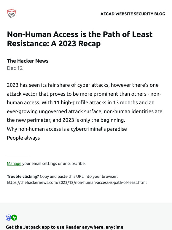 ARANET LLC.: Non-Human Access is the Path of Least Resistance: A 2023 ...
