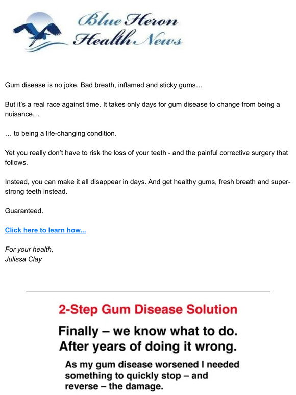Blue Heron Health News: Gum disease doesn’t have to cost you your teeth ...