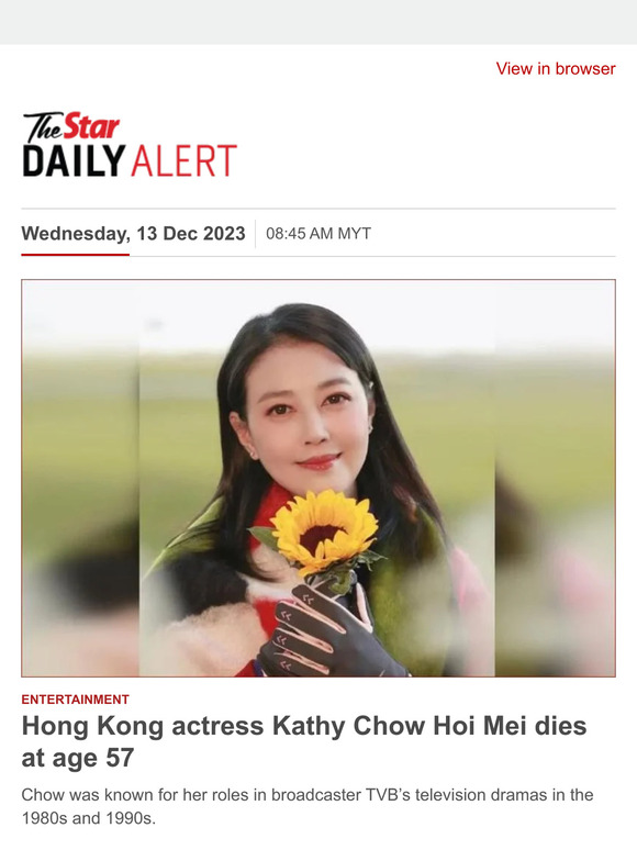 The Star: Hong Kong actress Kathy Chow Hoi Mei dies at age 57 | ‘Capsule’ rooms cracked open ...