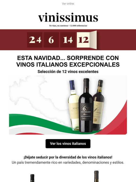 Vinissimus: Los mejores vinos italianos para celebrar la Navidad🎄🍷 | Milled