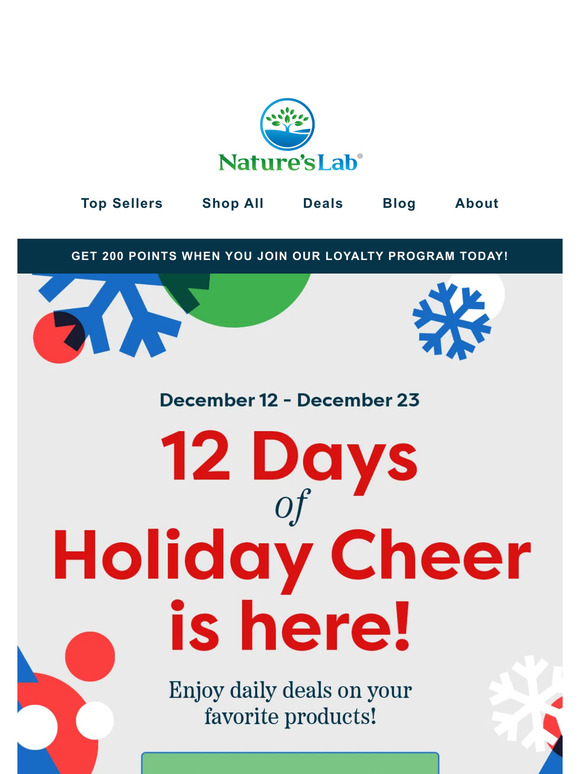 Nature's Lab: Announcing our 12 Days of Holiday Cheer savings | Milled