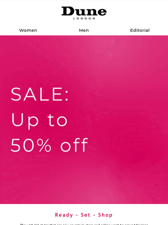 Dune London: Our end-of-season sale is here | Milled