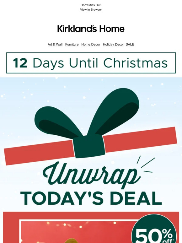 Kirkland's: 12 Deals of Christmas Starts NOW 🎉 Unwrap Today's Deal | Milled