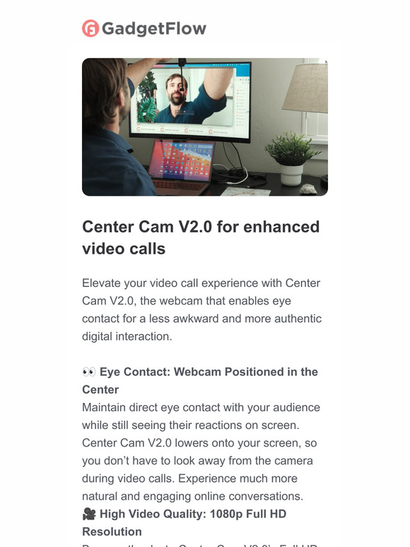Gadget Flow: Elevate your video call experience with Center Cam V2.0 📹 ...