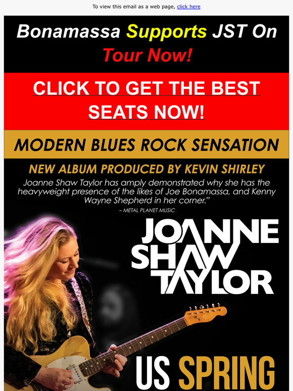 Joe Bonamassa: Joanne Shaw Taylor 2024 US Tour - Pre-Sale | Milled