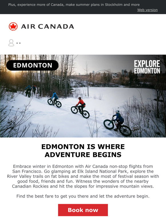 Air Canada: Explore the great outdoors in Edmonton | Milled