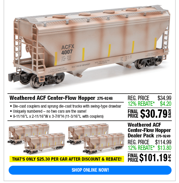 Menards: New! ACF Center-Flow Hoppers! | Milled