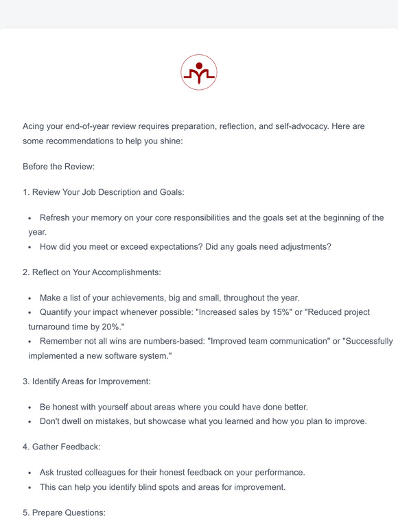 Master of Project Academy: Preparing for Year-End Performance Review ...