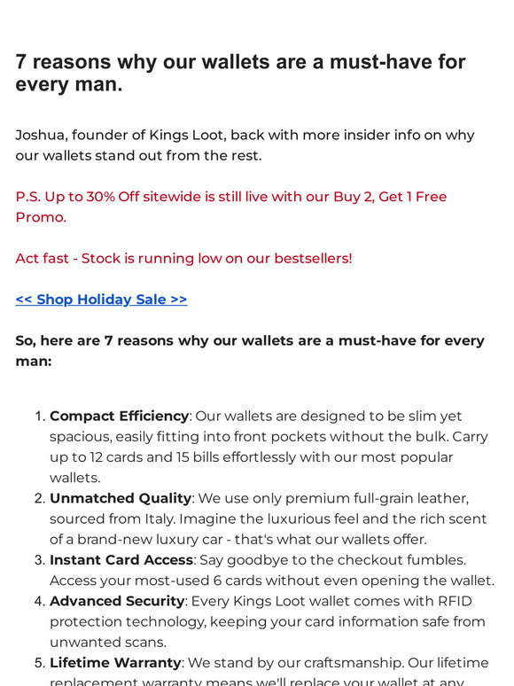 Kings Loot: 7 Reasons Our Wallets Are A Must-Have for Any Man | Milled