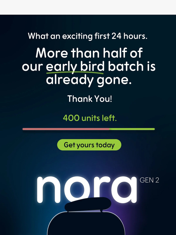 Smart Nora: Less than 400 units left. Thank you! 💜 | Milled
