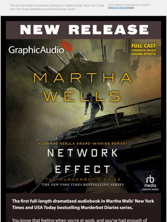 GraphicAudio: NEW RELEASE! The Murderbot Diaries 5: Network Effect by ...