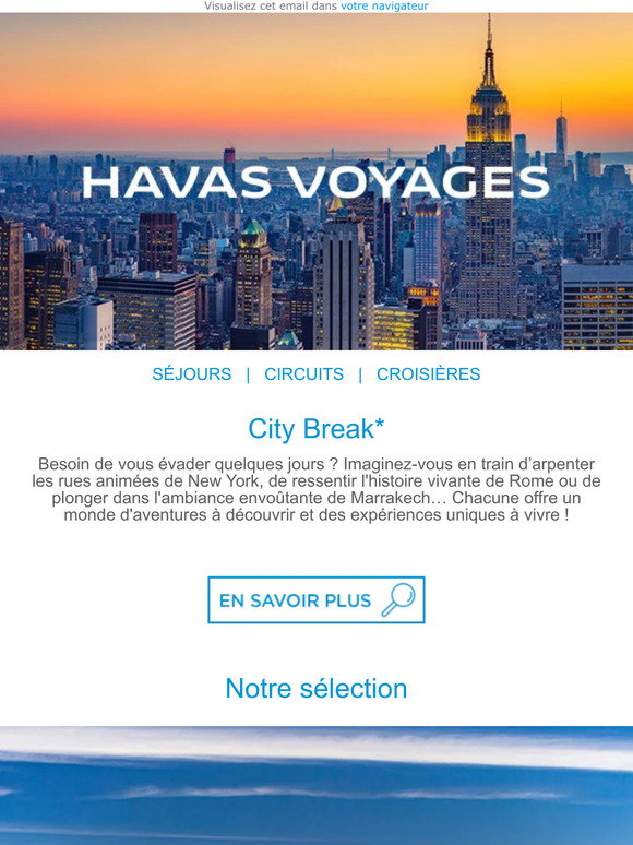 Havas Voyages: 🌇 Prêt pour une escapade citadine magique ? | Milled