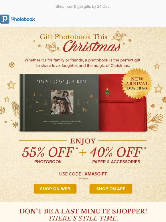 Photobook: Don’t miss Christmas Shipping Cut Off + 55% OFF Photobook 🤯 ...