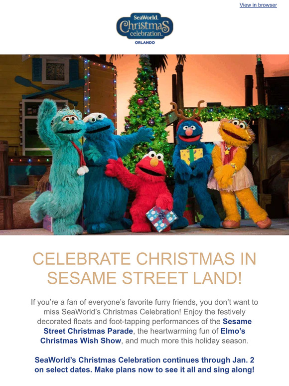 SeaWorld: Celebrate Christmas in Sesame Street Land! | Milled