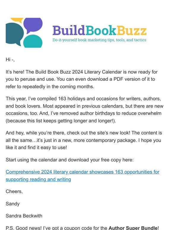 Build Book Buzz: [Build Book Buzz] Here’s your 2024 literary calendar ...