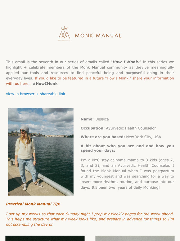 Monk Manual: How I Monk #7 - Jessica's Story | Milled