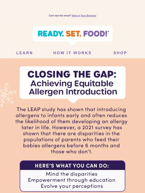 Ready Set Food: Allergen Introduction for All | Milled