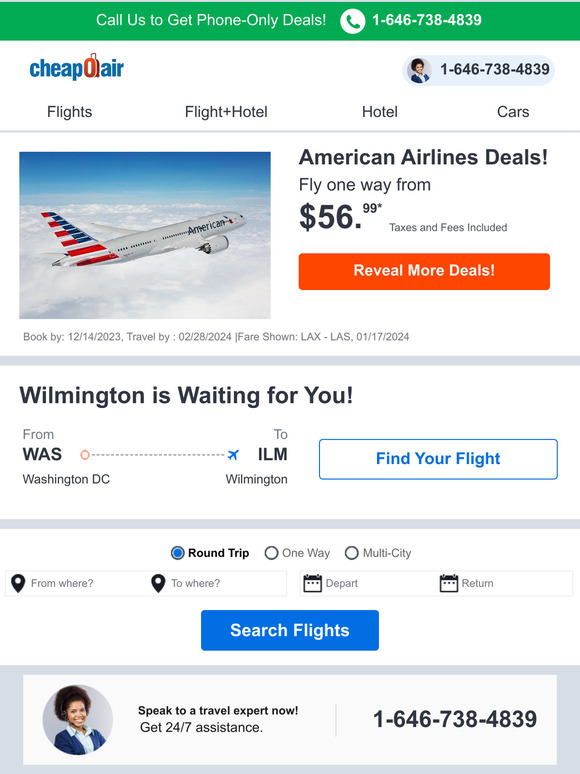 CheapOair: American Airlines Deals! Fly from $56.99 | Milled